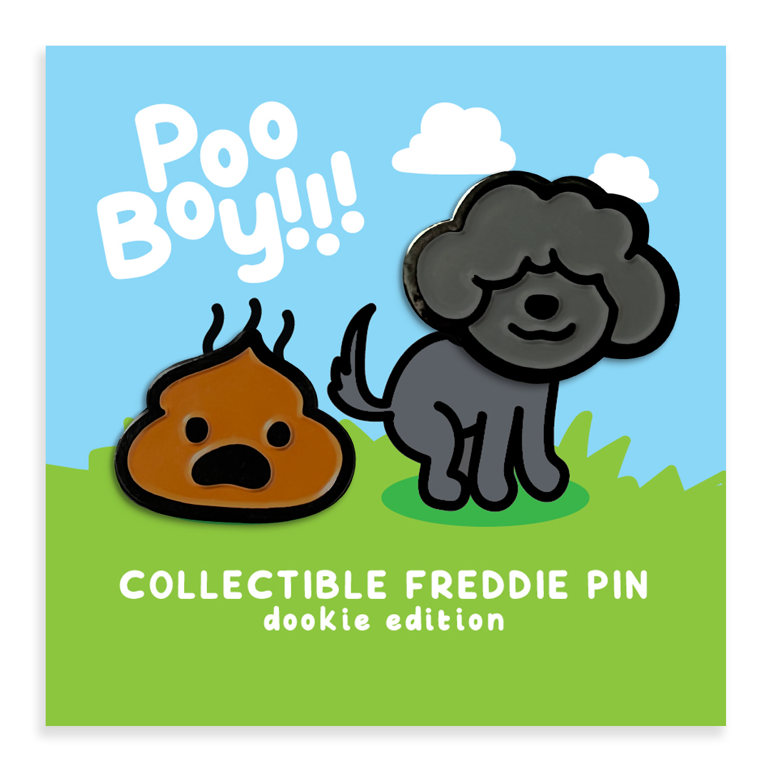 'Poo Boy' - Freddie Mini Pin Set – Carla Scotto