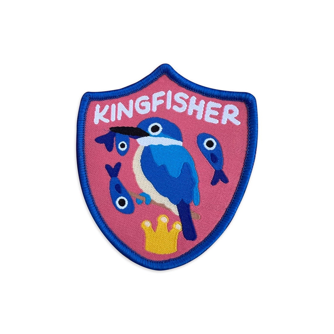Kingfisher Woven Badge – Carla Scotto
