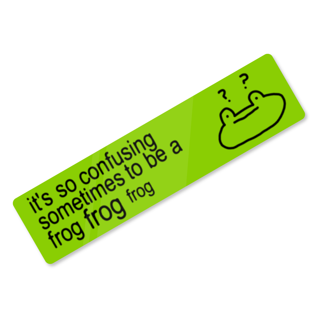 'Brat Frog' Bumper Sticker – Carla Scotto