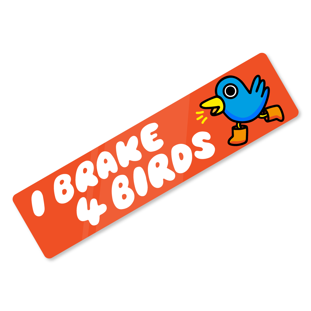 'I Brake For Birds' Bumper Sticker – Carla Scotto