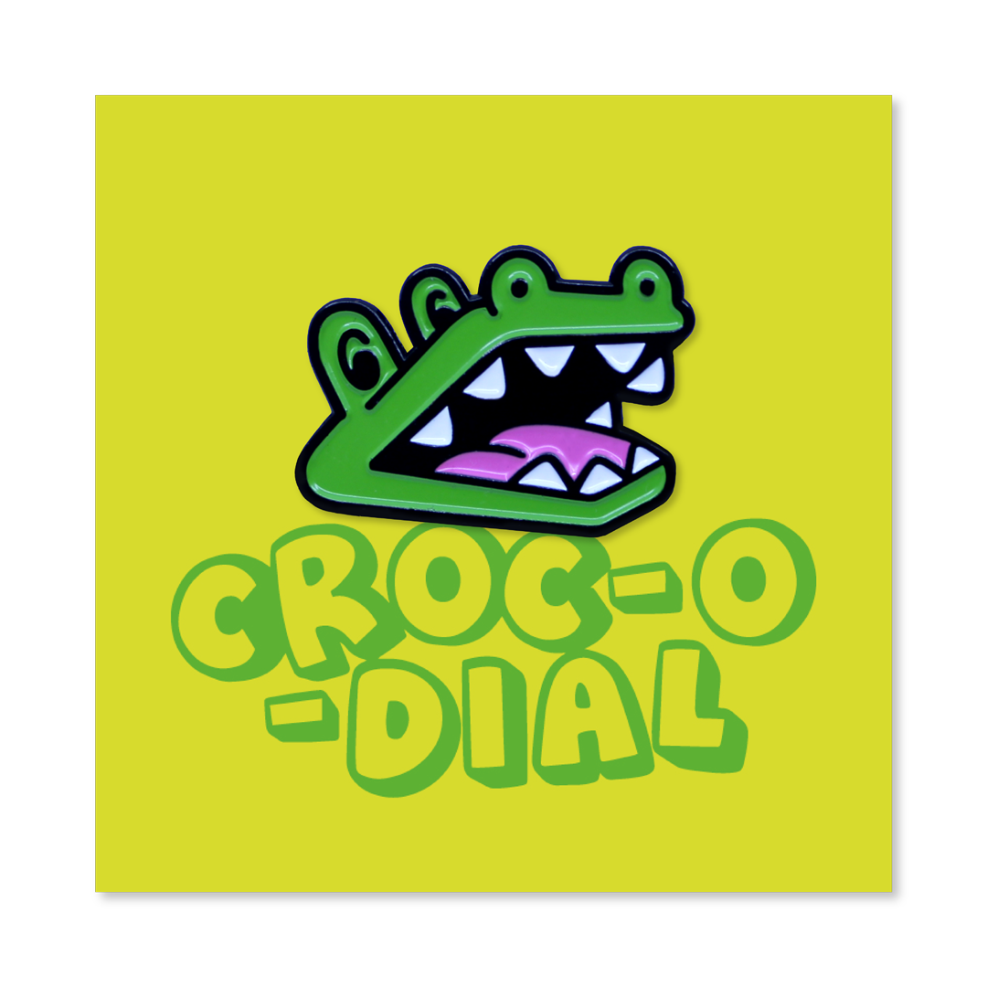 'Croc-0-Dial' Enamel Pin – Carla Scotto