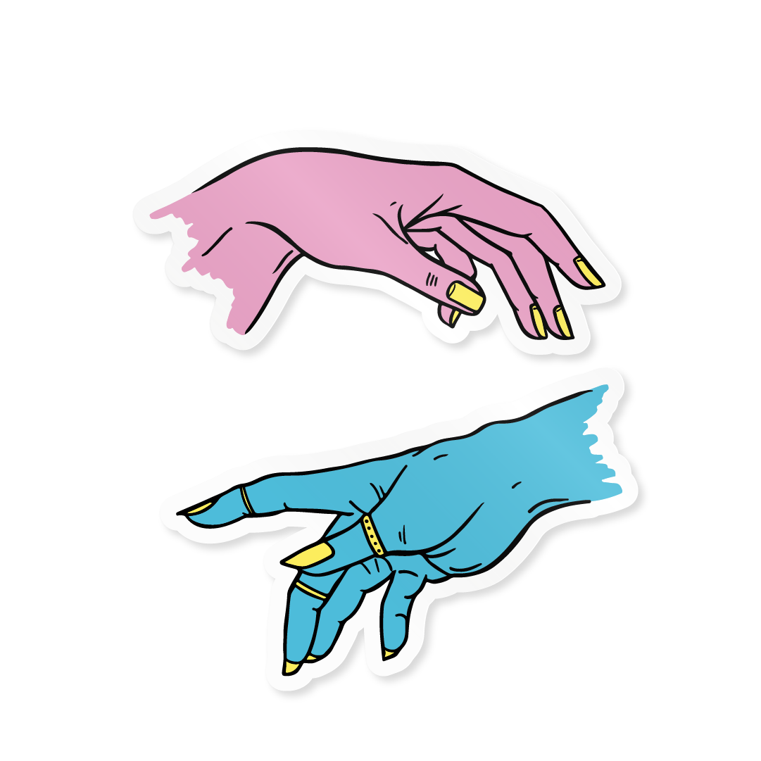 Michaelangela Hands – Vinyl Sticker – Carla Scotto